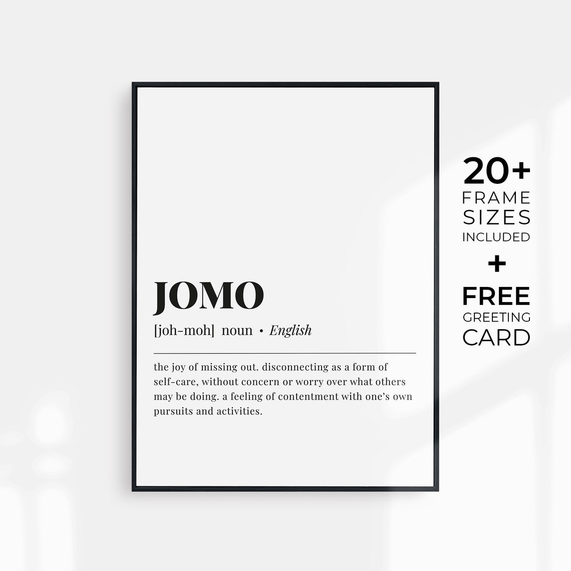 JOMO Meaning Printable Gift for Introvert Quotes Funny Introvert Gifts ...