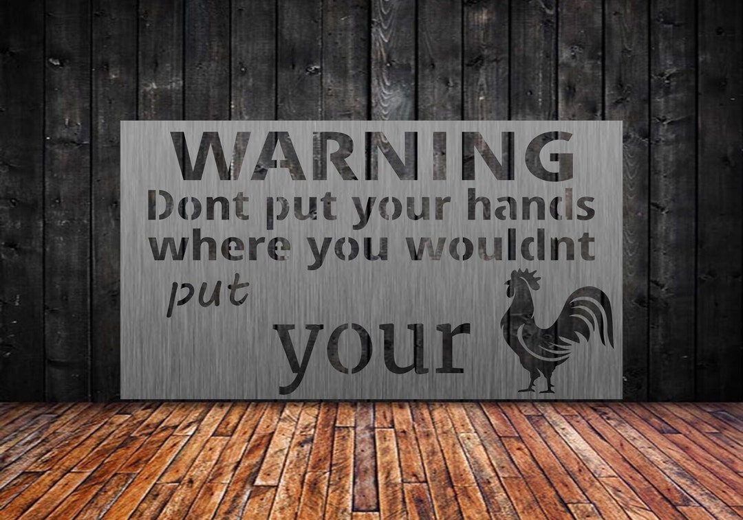 Don't Put Your Hands Sign - Etsy