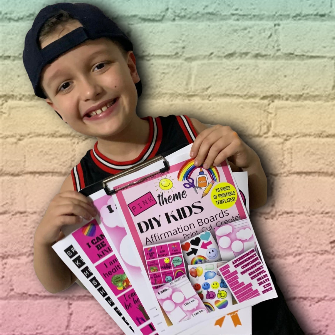 PINK Themed DIY KIDS Printable Affirmation Board Templates - for Kids ...