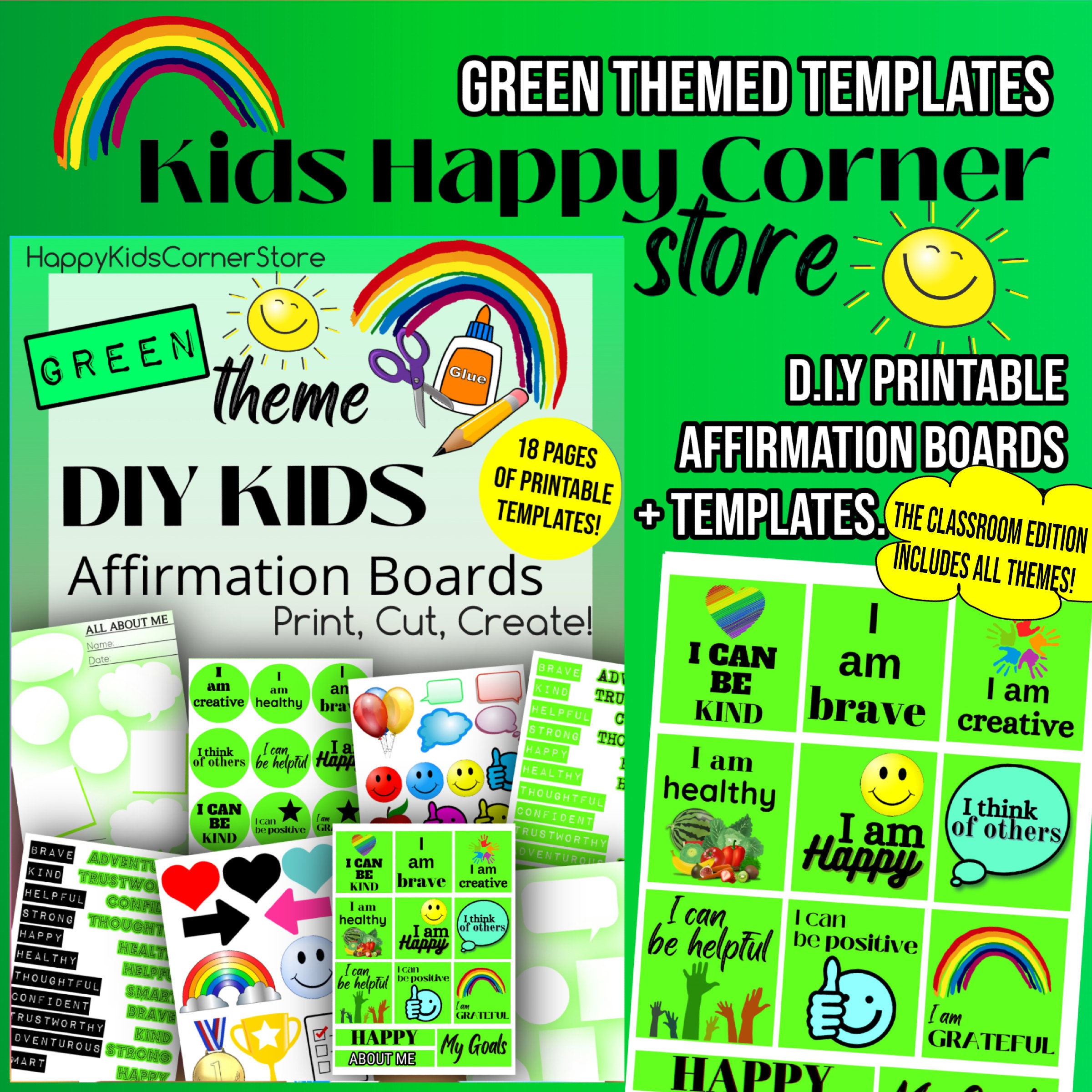CLASSROOM EDITION KIDS Printable Affirmation Board Templates - Teachers ...