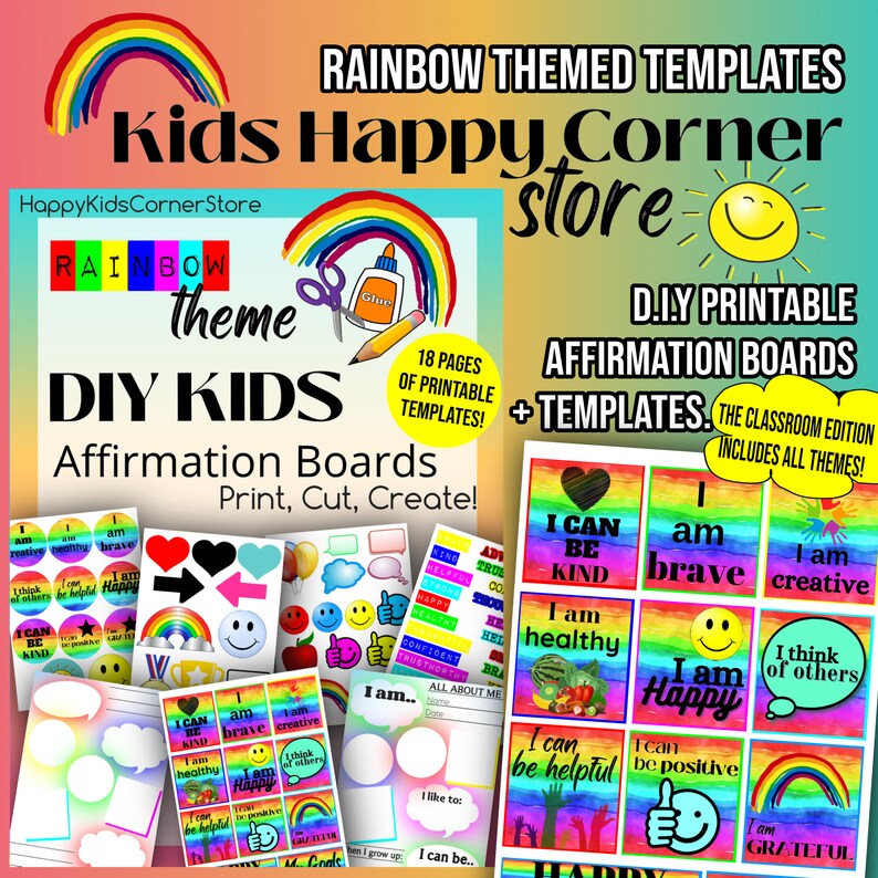 CLASSROOM EDITION KIDS Printable Affirmation Board Templates - Teachers ...