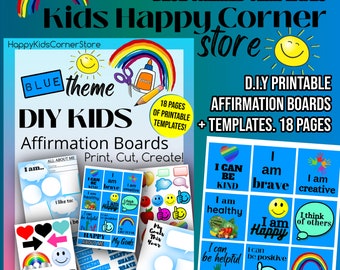 PINK Themed DIY KIDS Printable Affirmation Board Templates for Kids to ...