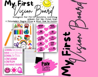 BLUE Themed My Childs First VISION BOARD / Vision Board Kit Designed ...