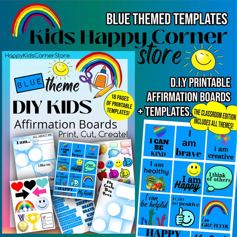 CLASSROOM EDITION KIDS Printable Affirmation Board Templates - Teachers ...