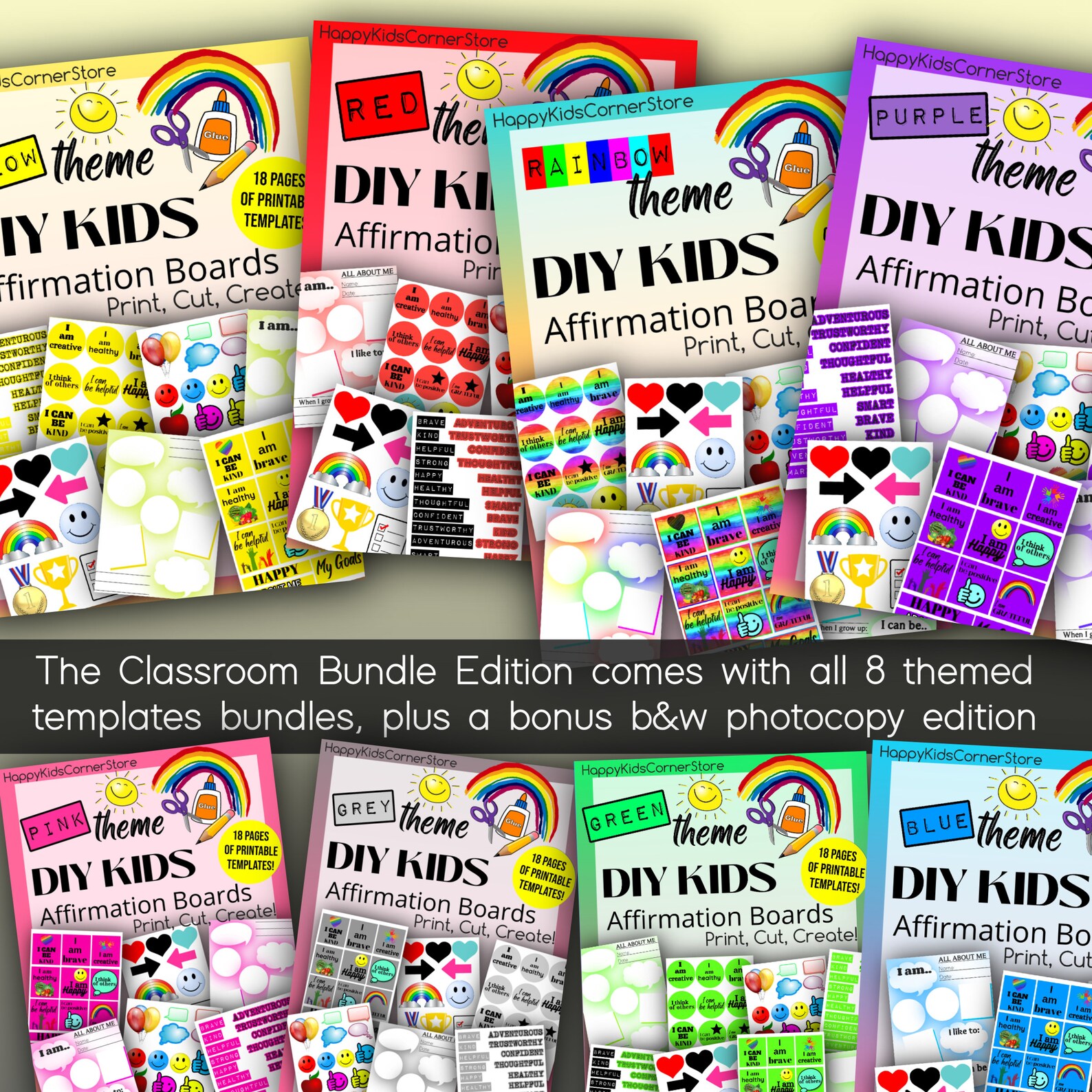 CLASSROOM EDITION KIDS Printable Affirmation Board Templates - Teachers ...