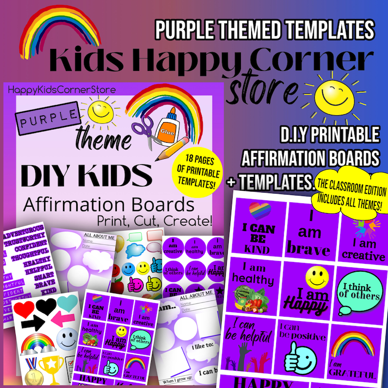 CLASSROOM EDITION KIDS Printable Affirmation Board Templates - Teachers ...