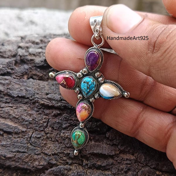 Gemstone Cross - Etsy
