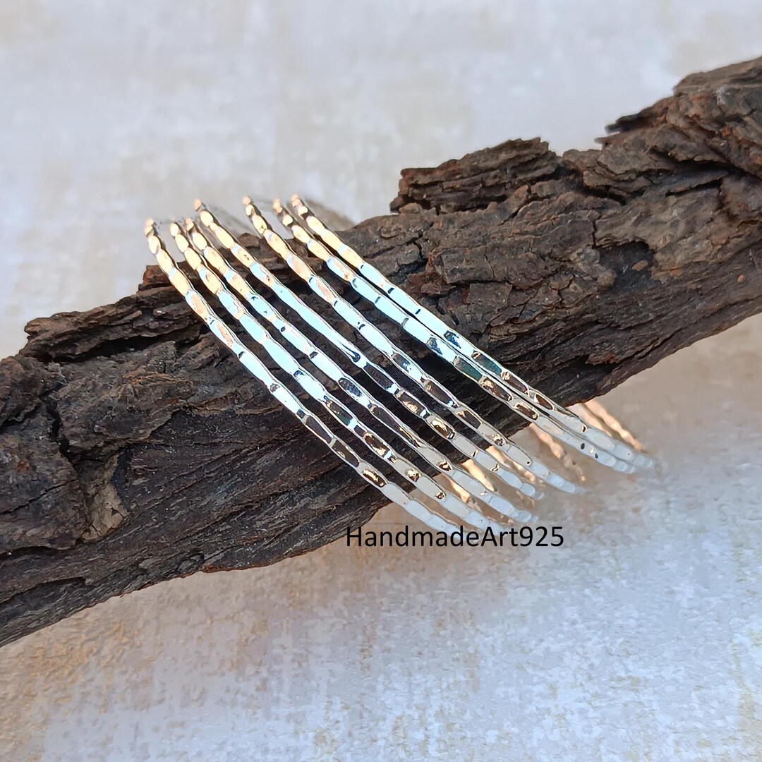 Hammered Bangles , Set of 7 Bangles , Women Bangles , 7 Days Bangles ...