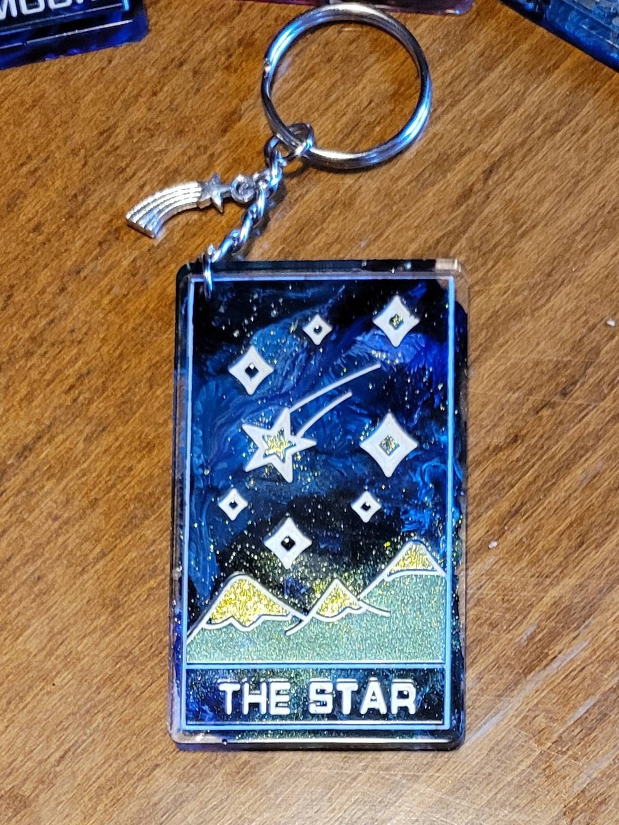 Tarot Card Keyrings With Corresponding Charm - Etsy