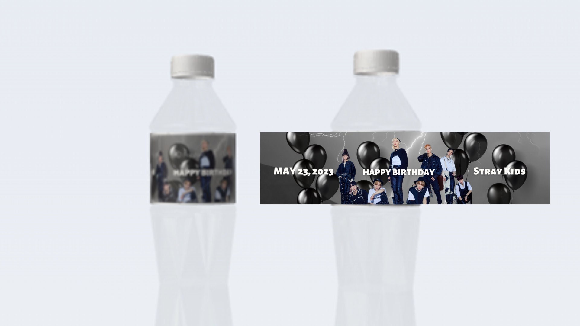 Stray Kids Party Water Bottle Label Digital Template Download - Etsy