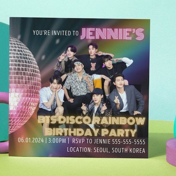 Stray Kids Birthday Invitation Maniac Green Theme Custom K Pop Digital ...