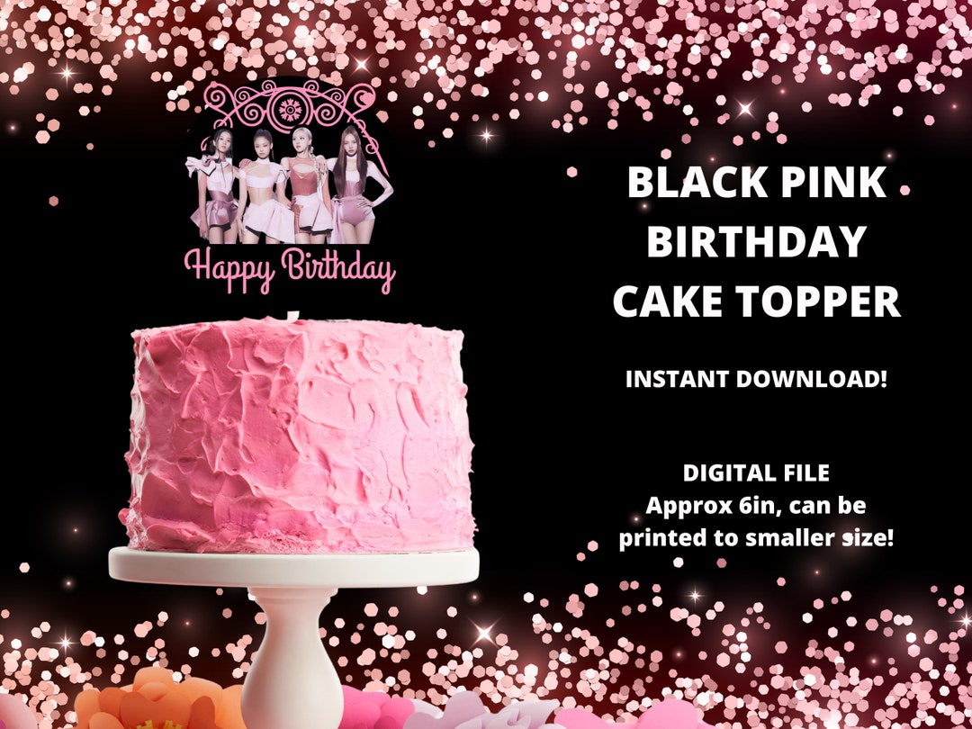 Black Pink Cake Topper K Pop Birthday Party Decor - Etsy