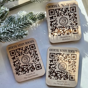 Santa Tracker QR Code Magnet, Christmas Activity Scanner, Holiday ...
