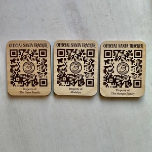 Santa Tracker QR Code Magnet, Christmas Activity Scanner, Holiday ...