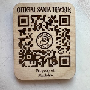 Santa Tracker QR Code Magnet, Christmas Activity Scanner, Holiday ...