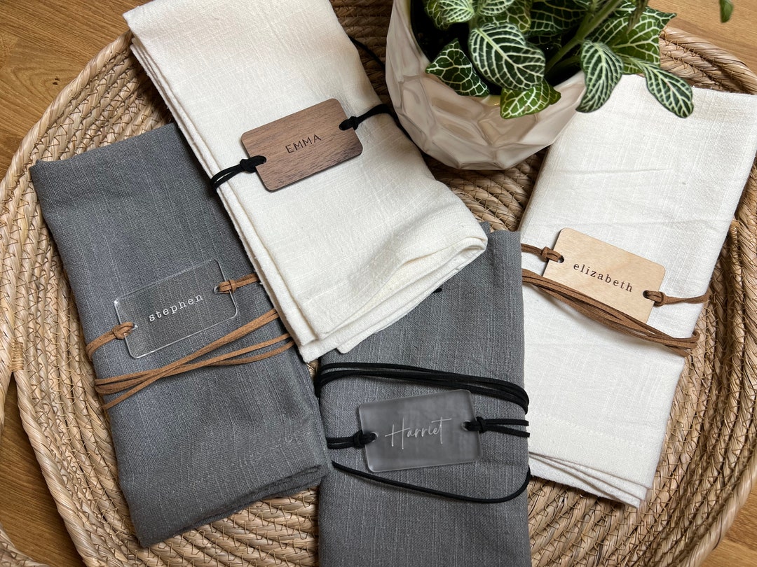 Personalized Napkin Place Card Custom Dinner Party Acrylic Wood Name ...