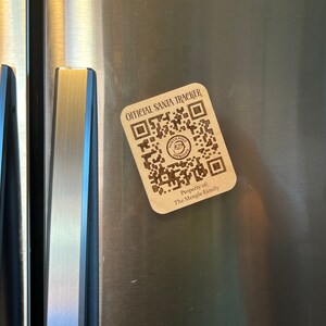 Santa Tracker QR Code Magnet, Christmas Activity Scanner, Holiday ...