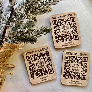 Santa Tracker QR Code Magnet, Christmas Activity Scanner, Holiday ...