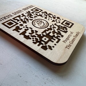 Santa Tracker QR Code Magnet, Christmas Activity Scanner, Holiday ...