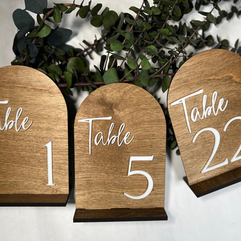 Wooden Table Number - Etsy
