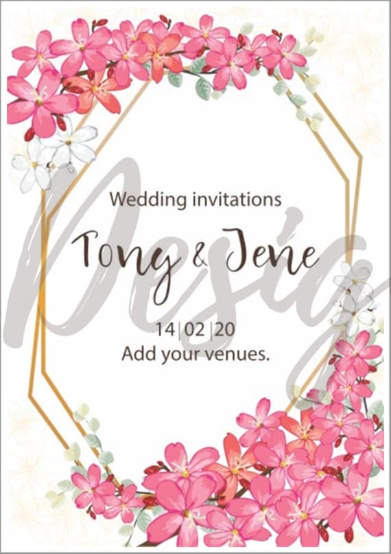 Blank Invitation Card Template PRINTABLE QUALITY DIY Card | Etsy