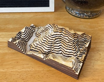 Custom Wood Topographic Map - Etsy