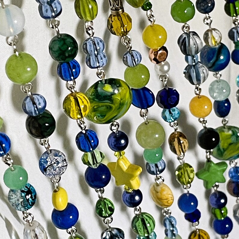 Crystal, Glass Bead, Driftwood Suncatcher, Boho Beaded Window Decor ...