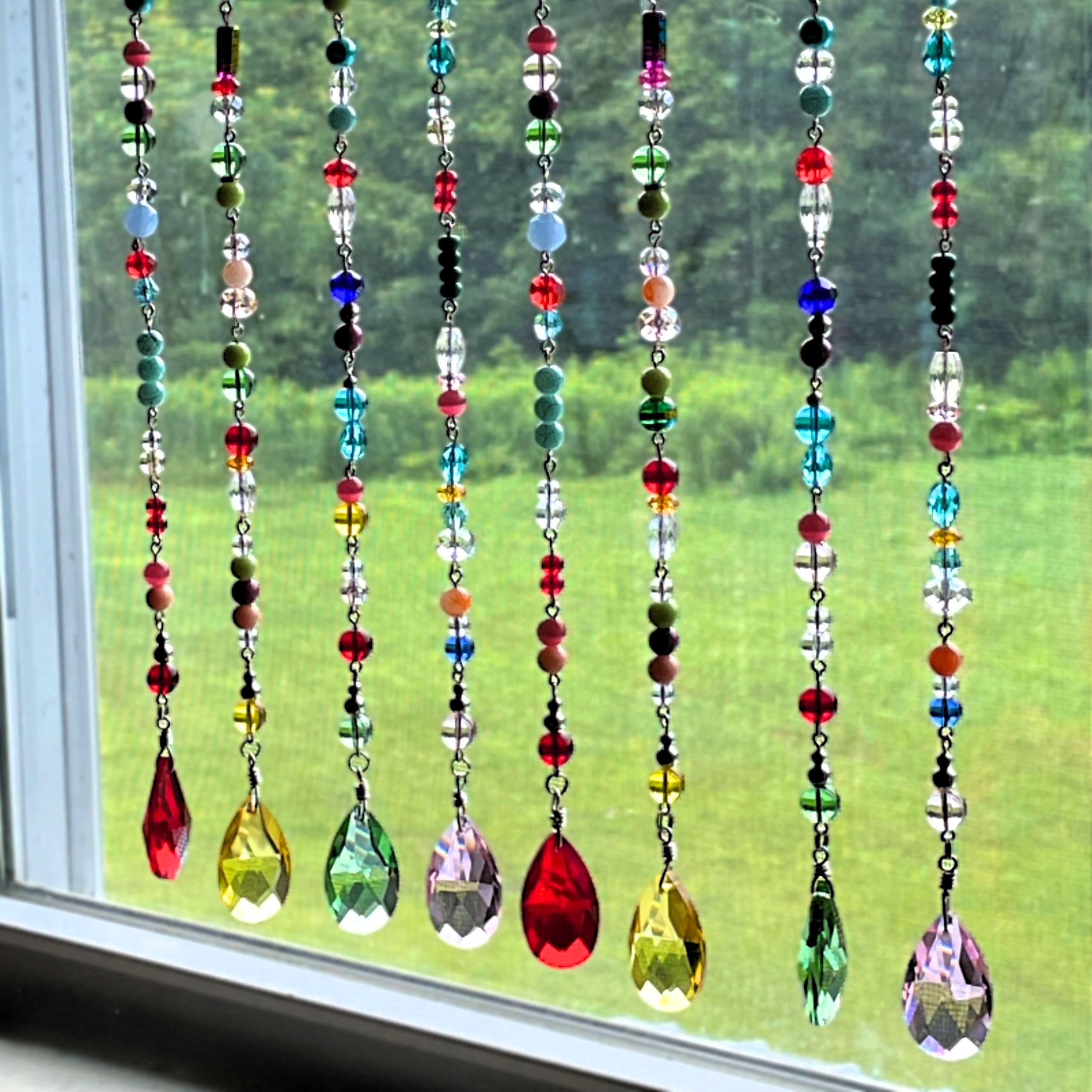 25-1/2 Suncatcher Glass Bead Single Strand for Windows or Doorway ...