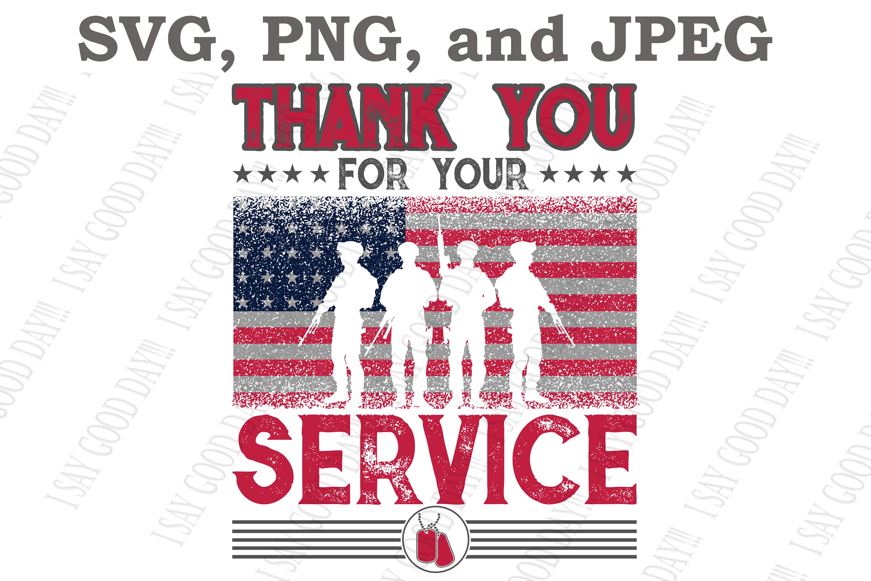 Thank You for Your Service / Soldier Silhouette / Svg, Png, Jpg Cut ...