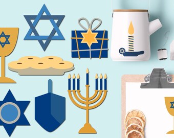 Hanukkah Sublimation Bundle Clip-art / Perfect for Printable / Cricut ...