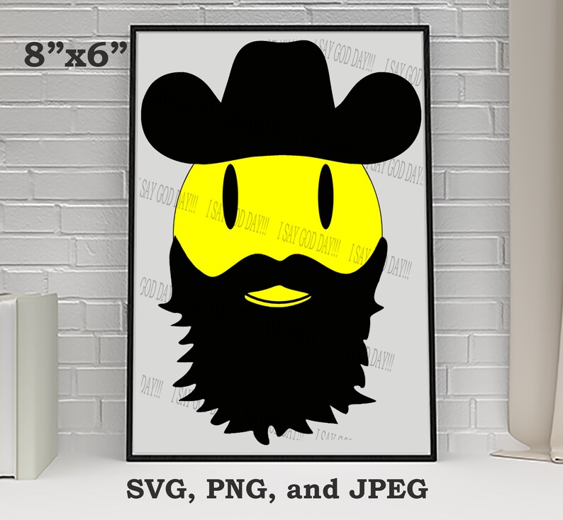 Cowboy Smile Face's \ Cut File \ Svg, Png, Jpg \ Download Image \ Love ...