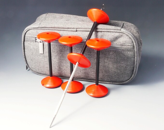 Travel Spindle "nina". Drop Spindle With 4 Interchangeable Thread ...