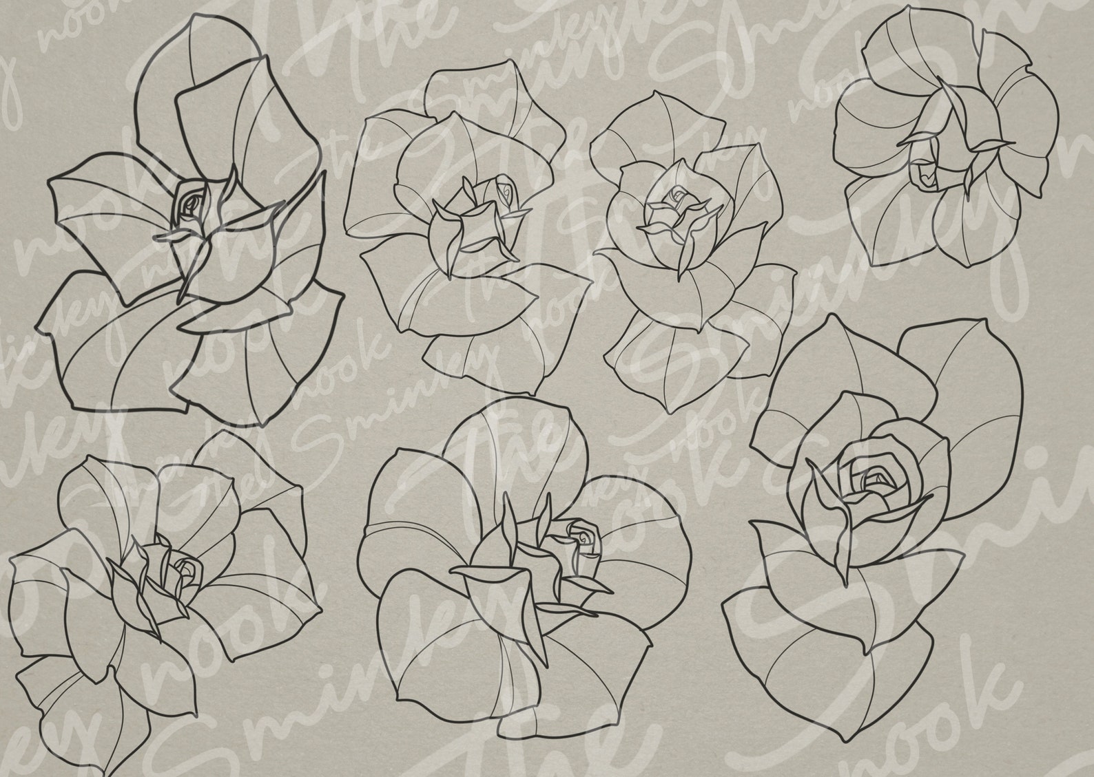 Procreate Neotrad Roses, Brush, Stamps, Tattoo Designs - Etsy