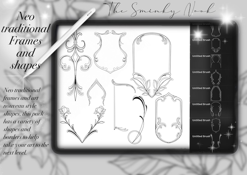 Neo Traditional Frames and Shapes/ Art Nouveau Designs, Tattoo Designs ...