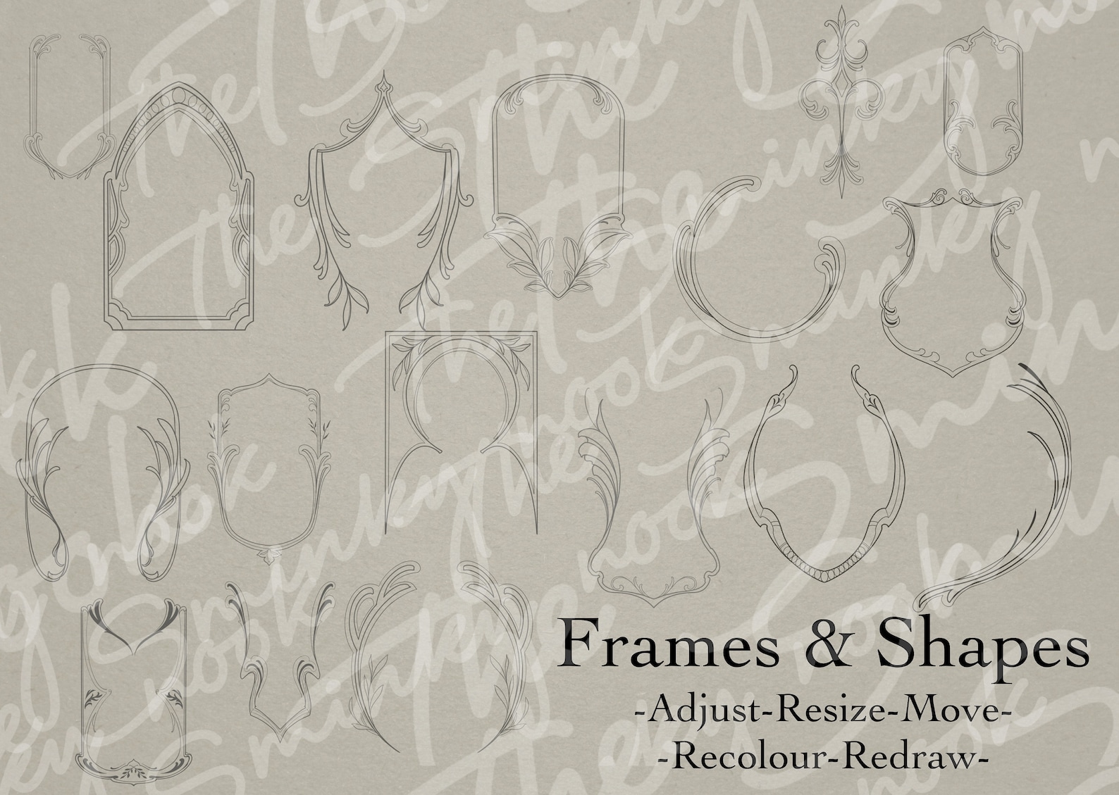Neo Traditional Frames and Shapes/ Art Nouveau Designs, Tattoo Designs ...