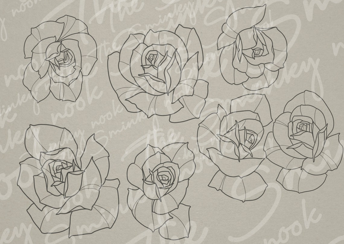 Procreate Neotrad Roses, Brush, Stamps, Tattoo Designs - Etsy