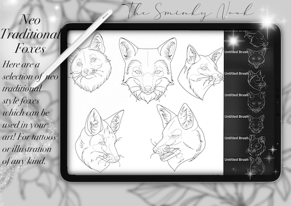 Neo Traditional Fox Tattoo