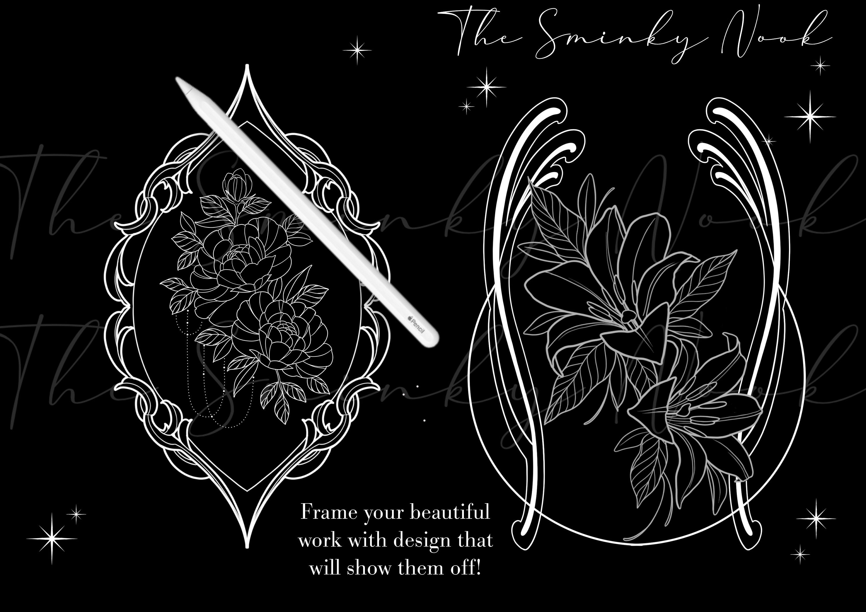 Neo Traditional Frames and Shapes/ Art Nouveau Designs Tattoo - Etsy