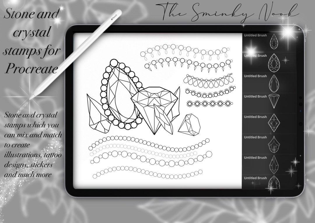 Procreate Stone, Gem & Crystal Stamps, Brushes, Beads, Jewellery - Etsy
