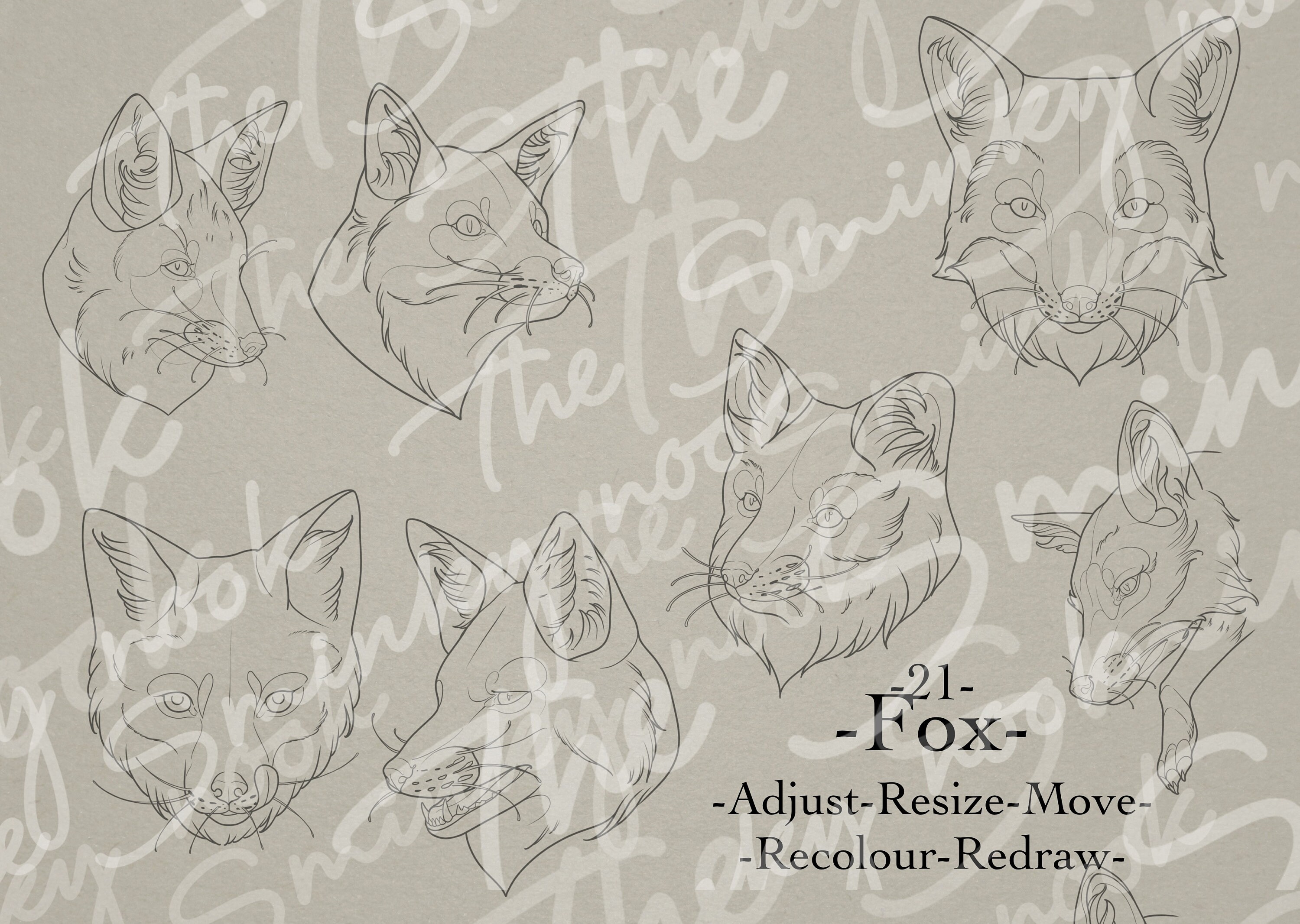 Procreate Neo Traditional Fox Brushes, Stamps, Tattoo Design, Digital ...