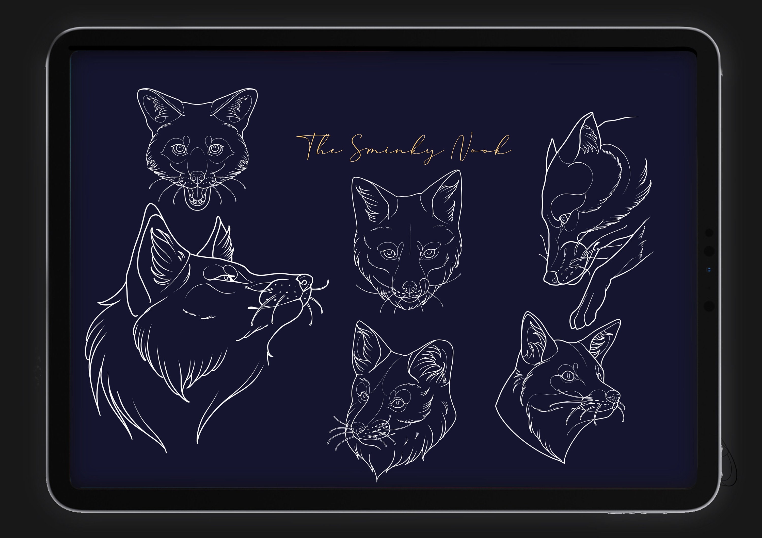 Procreate Neo Traditional Fox Brushes, Stamps, Tattoo Design, Digital ...
