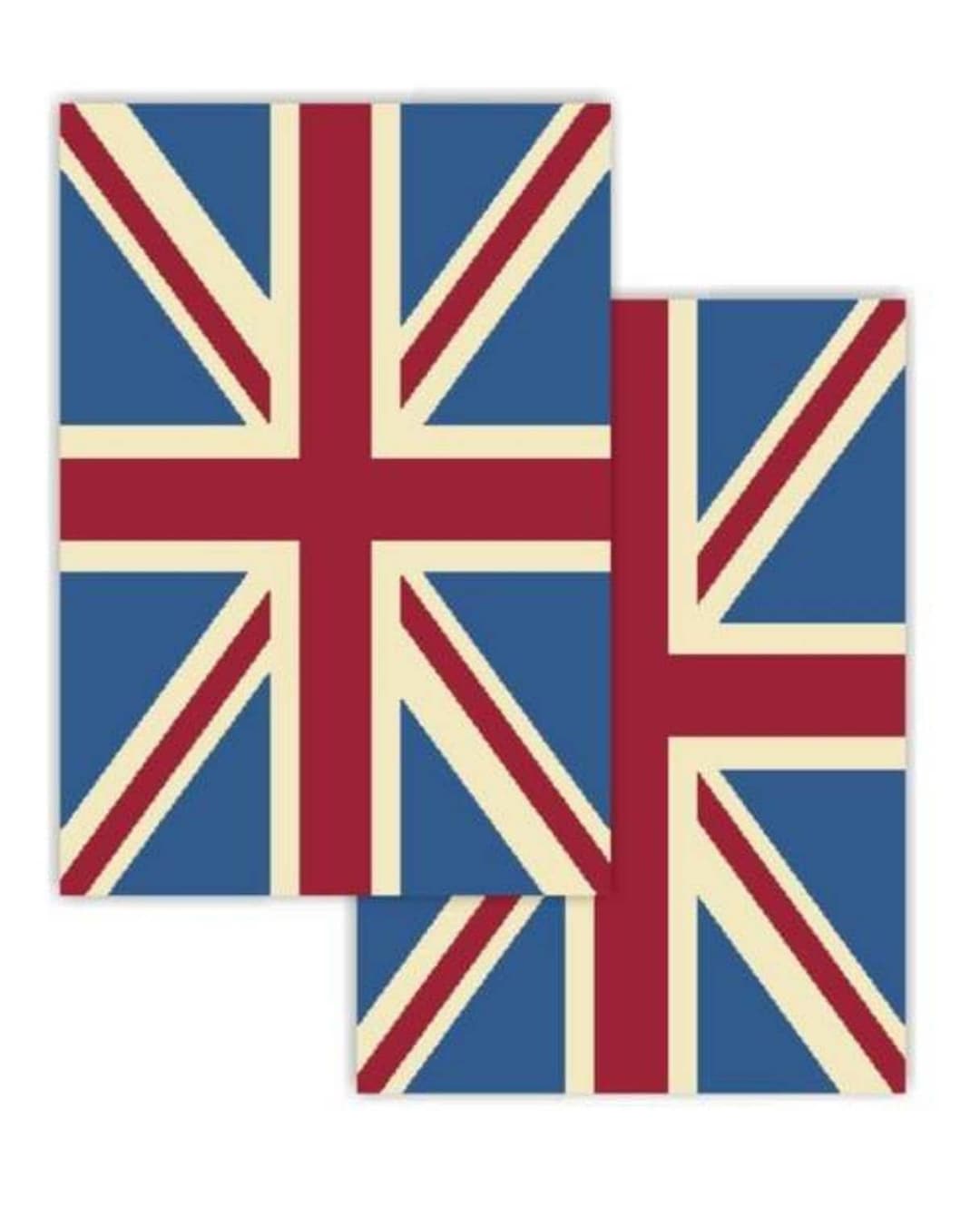 Retro Union Jack Design 100% Cotton Set of 2 Tea Towels - Etsy UK