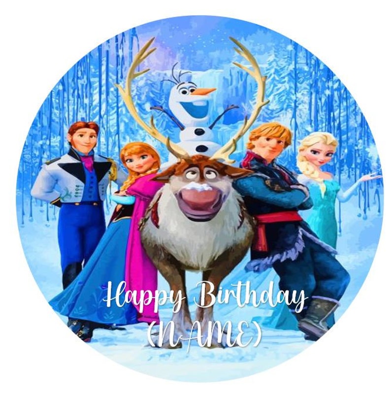 Edible Images Frozen Round Cake Topper - Etsy
