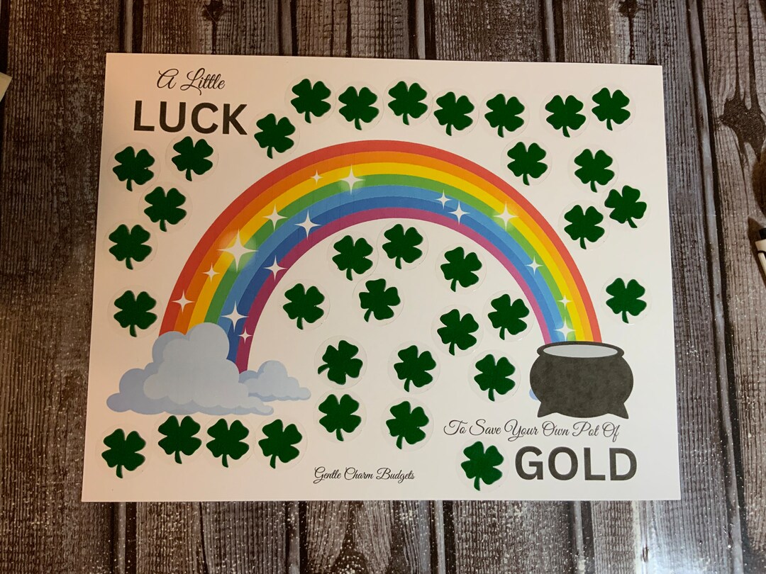 A Little Luck to Save Your Own Pot of Gold Scratch and Save - Etsy