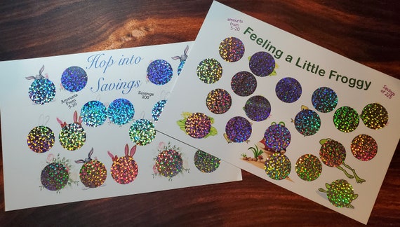 Scratch and Save / Feeling Froggy and Hop Into Savings - Etsy