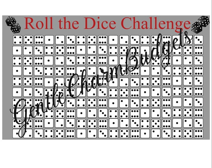 Printable Roll the Dice Savings Challenge Game, Money Savings Challenge ...