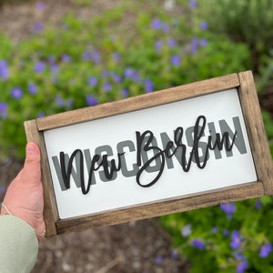 Custom City Sign Town Sign State Decor Personalized City Gift City ...