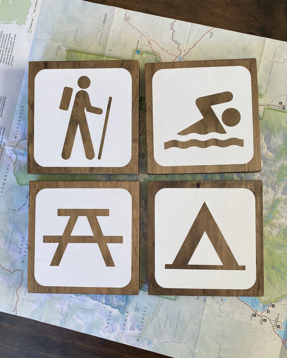 National Park Icons Camp Symbol Signs National Park - Etsy