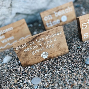 On Beach Time Beach Themed Sign Coastal Decor Coastal - Etsy