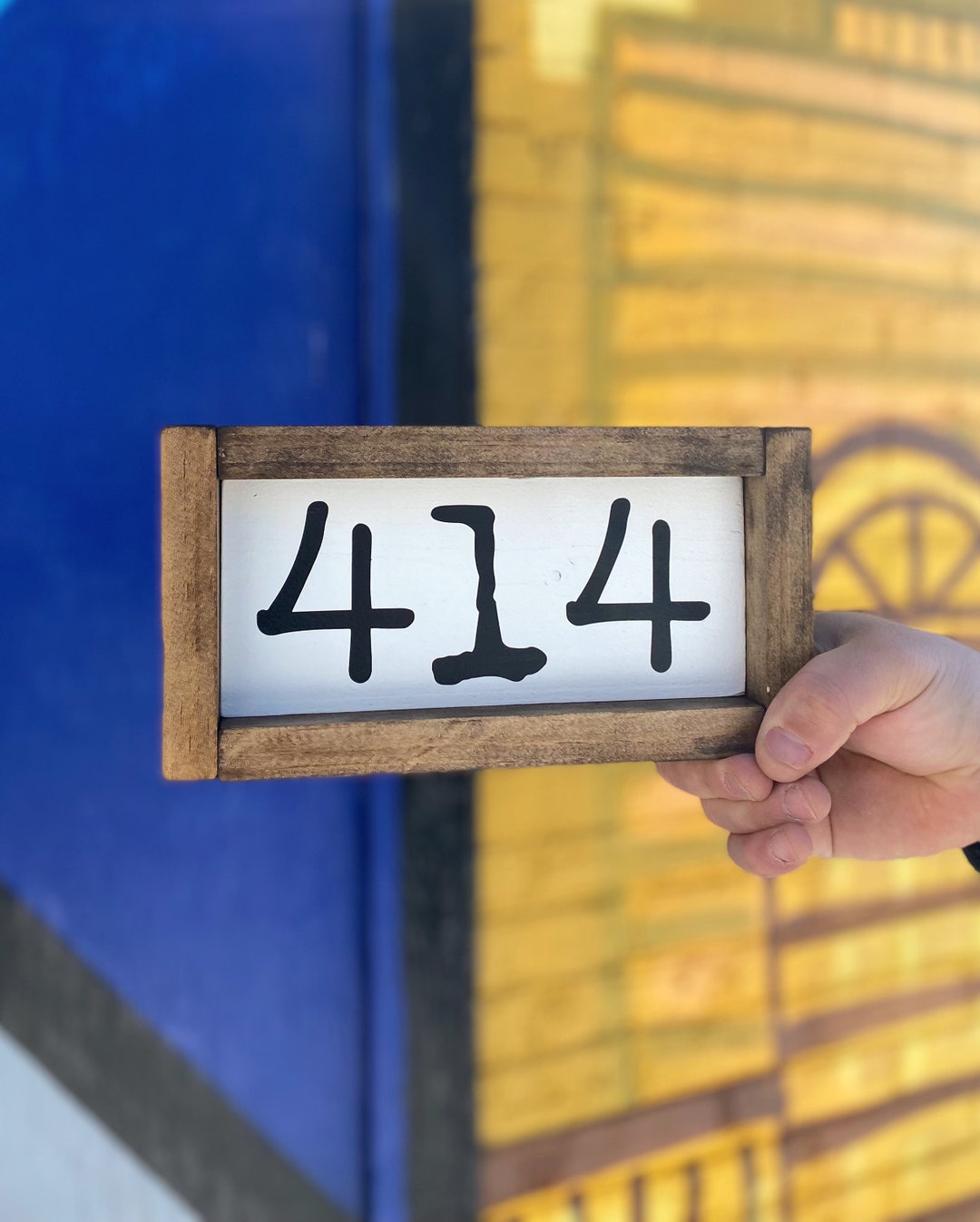 414 Area Code Sign Small Custom Sign Rustic Home Sign - Etsy